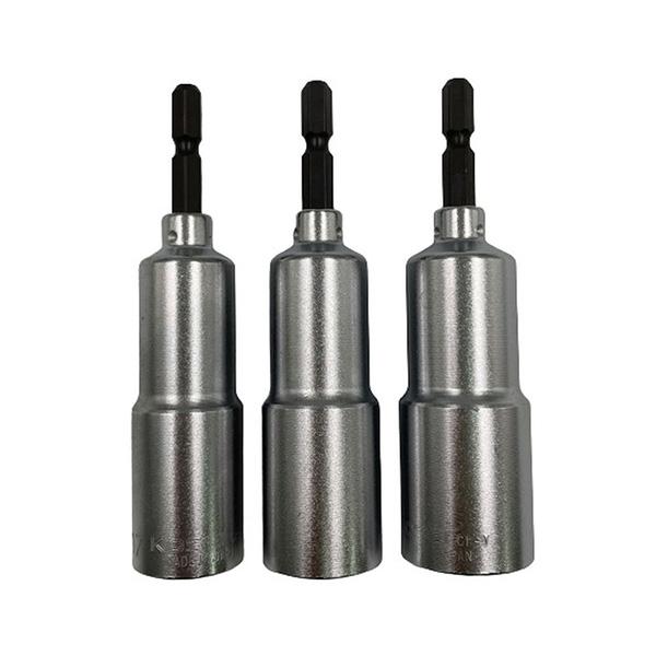 【直送品】【代引不可】電動ドリル、充電ドライバー(インパクト対応)を使ってボルト、ナットの脱着に最適なロングソケットです。■用途ソケットの締め・緩め作業(電動・充電・インパクトドライバー用)。■機能二体構造で耐久性が抜群です。使用頻度の高い...