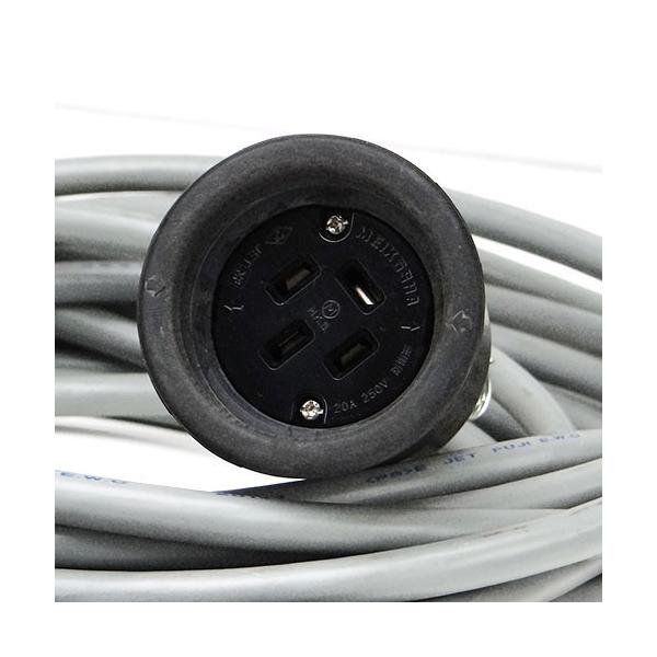 極太3.5sq 三相200V延長コード 10m (VCTF3.5sq×4芯/20A/防水プラグ付き) [三相200V 補助コード キャブタイヤコード キャブタイヤケーブル] :mt ...