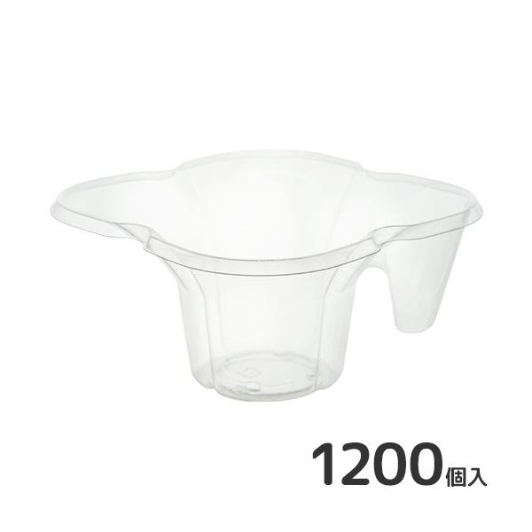 【直送品】【代引不可】[氷蜜 フラッペカップ プラカップ プラコップ プラスチックカップ]ハニー かき氷カップ 四つ葉カップ 1200個入り取っ手が付いているので、持ちやすく、渡しやすいカップです。高さが低いため高く盛り付けやすく、薄い素材...