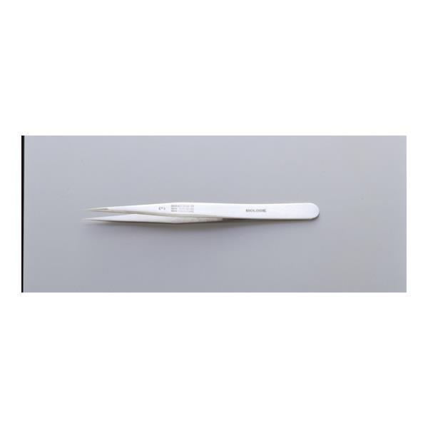 【取寄品】[精密工具 ピンセット]DUMONT社の製品で、FONTAX社のTAXAL合金と全く同様の合金材質でコバルト含有量が約40％のフィノックスをピンセット全体に使用し、完全非磁性で硬度が非常に高いピンセットです。全長：120mm先端は...