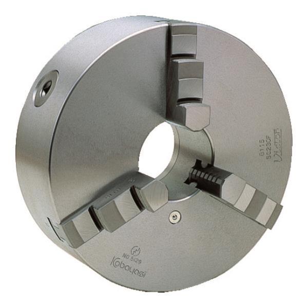 【直送品】【代引不可】■特長・爪に高硬度の熱処理を施し耐久性抜群です。・内爪と外爪を入れ替えて使用し経済性抜群です。■仕様・チャック外径(mm):87・把握力(kN):10・外径把握(mm):2〜71・内径把握(mm):22〜59・質量(k...