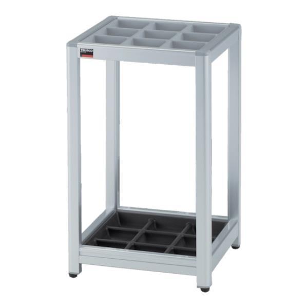 【直送品】【代引不可】■特長・アルミ押出材のため、サビにくく軽量なので移動も楽です。■仕様・奥行(mm):300・間口(mm):300・高さ(mm):500・傘本数(本):9・質量(kg):2.1■材質/仕上・フレーム:アルミ押出材・水受皿...