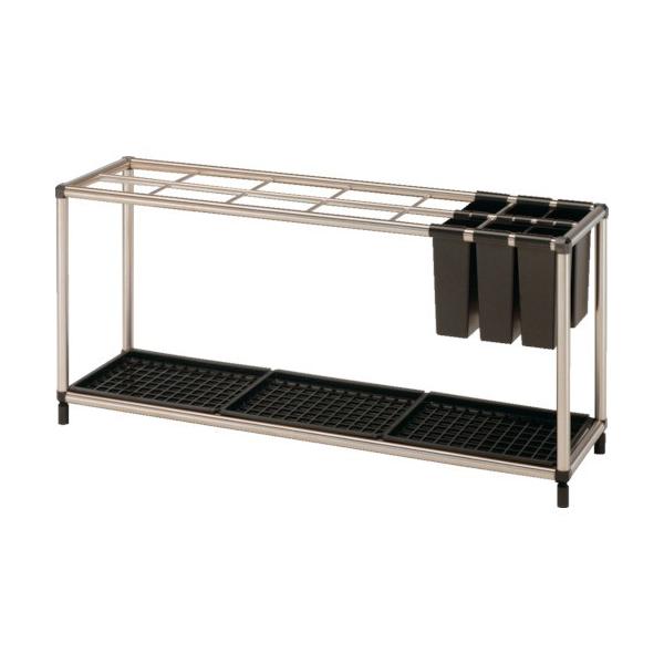【直送品】【代引不可】■特長・折りたたみ傘も収納できます。■仕様・間口(mm):1100・奥行(mm):300・高さ(mm):495・傘本数(本):54・6(折りたたみ)・質量(kg):9■材質/仕上・フレーム:ステンレスクラッドパイプ・水...