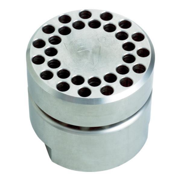 【直送品】【代引不可】■特長・パイプの先端に取り付けるだけで騒音を小さくするレンコン型サイレンサーです。・耐久性に優れたステンレス製です。■用途・適用流体:蒸気。・蒸気と水を直接加熱する時に発生する騒音の防止に。■仕様・呼び径(A):20・...