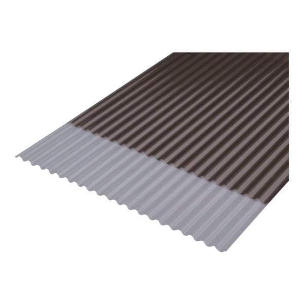 【直送品】【代引不可】[NIPC-605-BZ]■特長・合成樹脂の中でも強度が高く、割れにくいポリカーボネート製で断面が波型の板です。・薄形、軽量タイプです。■用途・玄関フード(囲い)、屋根(雨除け)に。■仕様・色:ブロンズ・厚み(mm):...