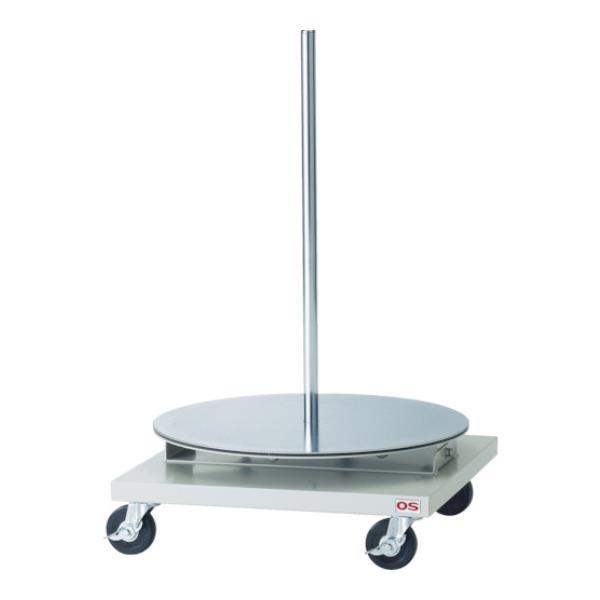 【直送品】【代引不可】■特長・梱包資材台が傾斜するので、カットし易い設計です。・ボールキャスター6個付で、重たい巻ダンボールも、楽に回転します。■仕様・間口(mm):480・奥行(mm):480・高さ(mm):781・キャスター:75φハー...