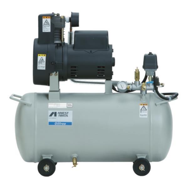 【直送品】【返品不可】【代引不可】【法人限定】【車上渡し】■特長・経済的な圧力開閉制御の無給油式レシプロコンプレッサーです。・オイルフリー(潤滑油不要)ですから、良質な圧縮空気を必要とする分野に最適です。・コンポジット樹脂ピストンを採用し、...