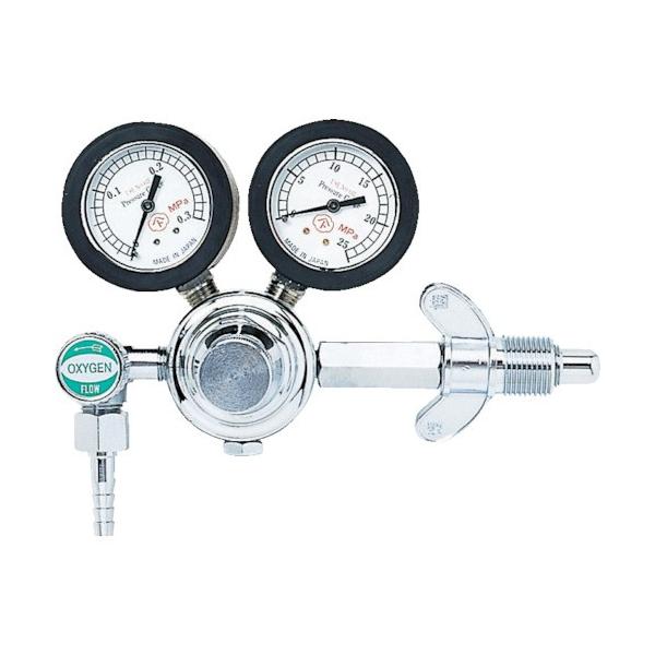 【直送品】【代引不可】■特長・圧力計ゴムカバー付です。・車載振動に強いロックナット、出口バルブ付です。■用途・活魚水槽への酸素供給用。■仕様・出口接続:Φ8ホース口・型式:関西式・質量(kg):1.5・1次側使用圧力:2〜15MPa・2次側...