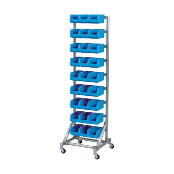 【直送品】【代引不可】■特長・部品の管理に役立ちます。■仕様・間口(mm):400・奥行(mm):400・高さ(mm):1324・最大積載量(kg/台):6・コンテナ:27個・棚段数:9段・組立目安:1人30分・質量(kg):9・片面式・コ...