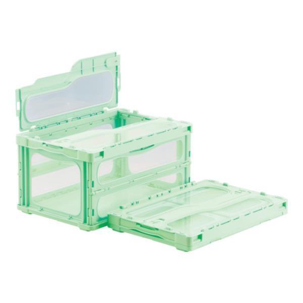 【直送品】【代引不可】【法人限定】■特長・マドコンよりも最大20%軽く、折りたたんだ際に30%薄くなっています。・明るいカラーと透明度の高い窓部で、底面以外のどこからでも中身を確認できます。・各辺は透明窓とその周りのフレームの二重構造となっ...