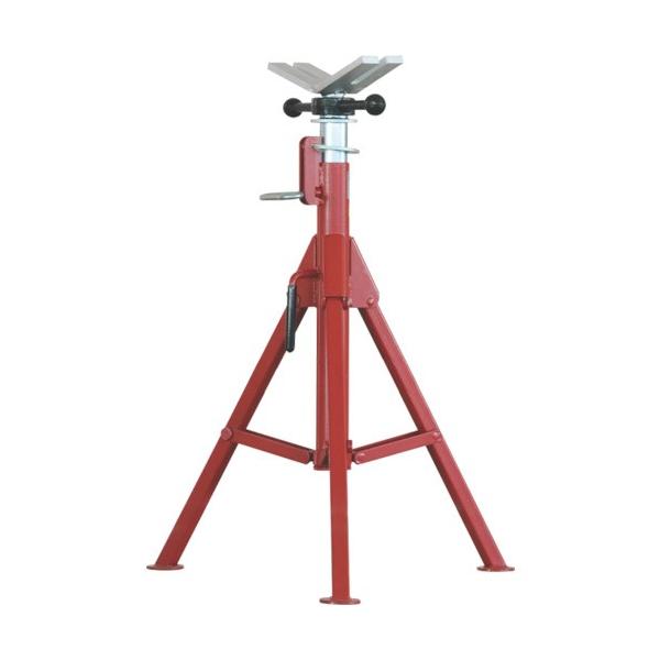 【直送品】【代引不可】■特長・ツバを持つことで安全に調整作業が行えます。・ボール受け対応ヘッドで安定して堅牢スタンドです。■仕様・高さ(mm):730〜1200・適用パイプ:3〜600mm・最大荷重:9.8kN(1000kgf)■原産国中国...