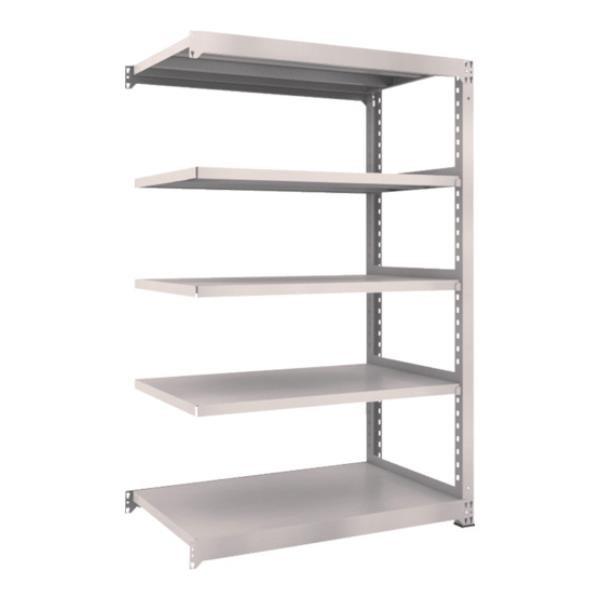 【直送品】【代引不可】【車上渡し】■特長・ボルトを1本も使用していないボルトレス構造で、分解・組み立て作業が簡単で、作業時間を大幅に短縮できます。・棚の段変更が、50mmピッチで、自由に調整、変更ができます。・高さ、奥行が同じであれば、増結...