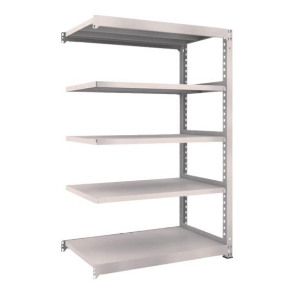 【直送品】【返品不可】【代引不可】【車上渡し】■特長・ボルトを1本も使用していないボルトレス構造で、分解・組み立て作業が簡単で、作業時間を大幅に短縮できます。・棚の段変更が、50mmピッチで、自由に調整、変更ができます。・高さ、奥行が同じで...