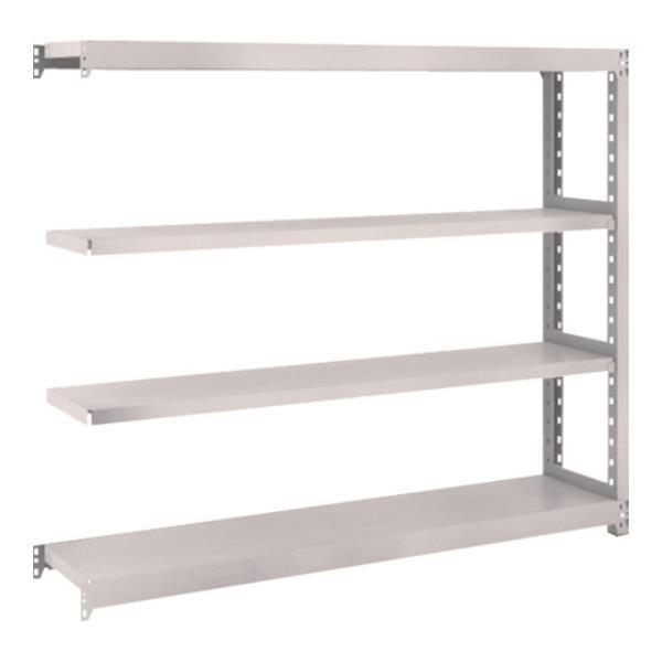 【直送品】【代引不可】■特長・ボルトを1本も使用していないボルトレス構造で、分解・組み立て作業が簡単で、作業時間を大幅に短縮できます。・棚の段変更が、50mmピッチで、自由に調整、変更ができます。・高さ、奥行が同じであれば、増結することがで...