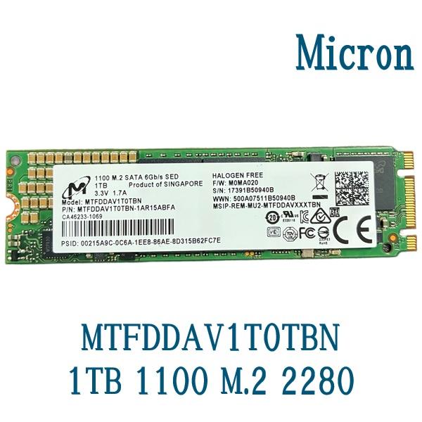 ■ブランド：MICRON■シリーズ：1100■型番：MTFDDAV1T0TBN■容量：1TB■フォームファクター：M.2 2280■インターフェース:SATA 6Gb/s■シーケンシャル読み取り/書き込み最大(MB/秒):530/500■N...