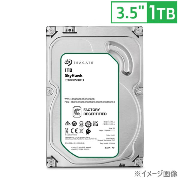 ●メーカー：SEAGATE●型番：ST1000VX013●サイズ：3.5インチ●容量：1TB●接続方式：Serial ATA600●回転数：5400 rpm●バッファ：256MB●記録技術：CMR●付属品：バルク品の為、付属品がありません●...