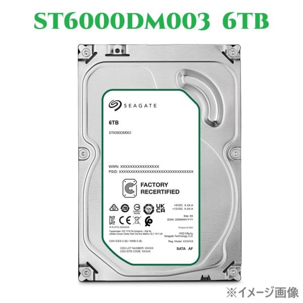 ●メーカー：SEAGATE製  ●型番：ST6000DM003●サイズ：3.5インチ●容量：6TB●接続方式：Serial ATA600●回転数：5400 rpm●バッファ：256MB●商品状態：メーカーリファービッシュ 【整備済み品】●保...