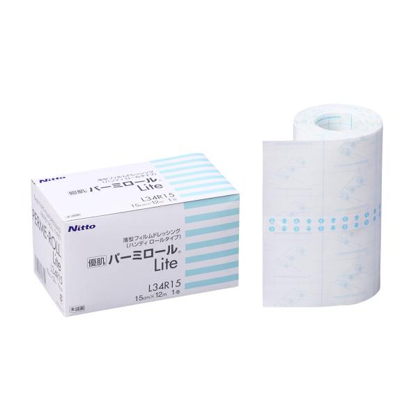 ニトムズ 優肌パーミロールLite 肌にやさしい かぶれにくい防水フィルム 極薄タイプ 15cm×12m L34R15「肌への優しさ」と「使いやすさ」を両立したロールドレッシング商品仕様/スペックサイズ 15cm×12m 材質 基材：ポリウ...