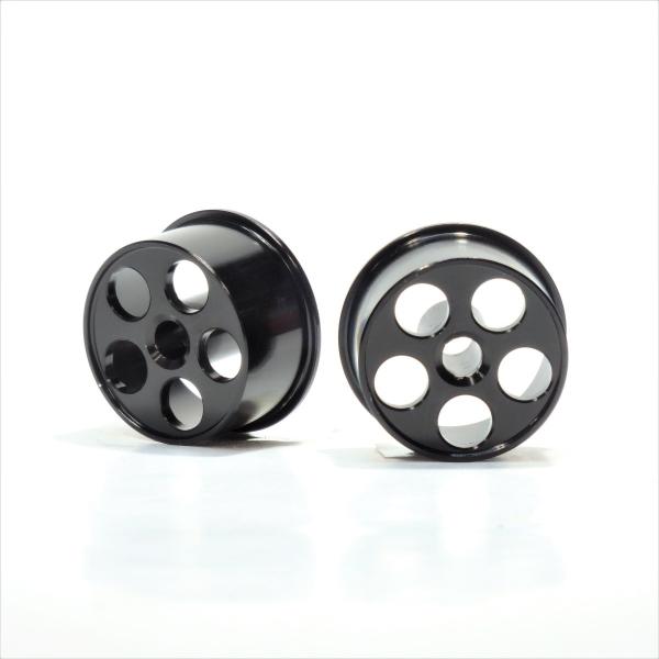 ノーブランドの中径アルミホイールです。２本セット。ホイール径：約20mmホイール幅：約10.5mmホイール重量：約3.0g（1個）こちらの商品はタミヤ製ではありません。タミヤ主催の公式大会、及びミニ四駆公認競技会規則に基づくレースにはお使い...