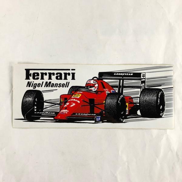 7.2cm×18cmこちらは、現在生産しているものではなく、デットストック品です。ステッカーの粘着に関する保証は致しかねます。Ferrari Nigel Mansell Formula 1 Sticker New Old Stock