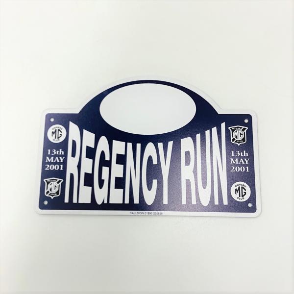 13th　REGENCY RUNの記念プレートです。MGオーナーズクラブ　コレクションアイテムガレージやリビングに飾ってください。裏に両面テープなどをつけて貼り付けることもできます。 4つ小さな穴が開いているので、ネジでも固定できます。片面...