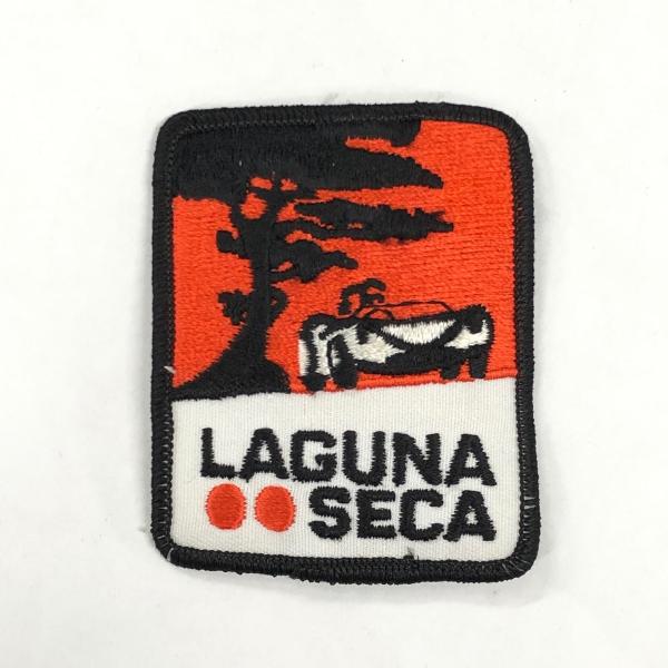 7cm×9cm古いものです。裏に糊はついています。LAGNA SECA Car Race Vintage Wappen Patch