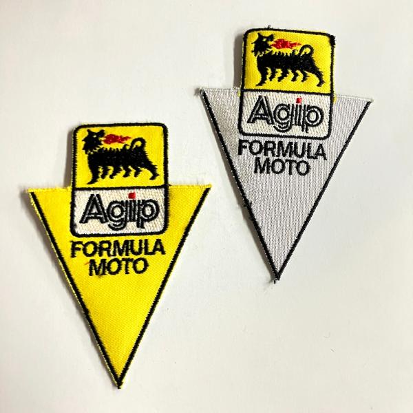 アジップ（石油会社）　ワッペン11cm×8cm古いものです。裏に糊はついていません。Agip Logo Wappen Patch