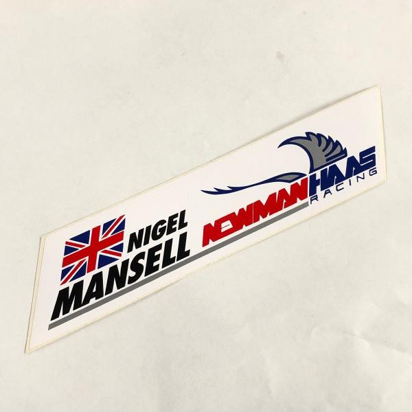 19cm×4.3cm F1ドライバーのナイジェルマンセルのステッカーです。現在生産しているものではなく、デットストック品です。Ferrari Nigel Mansell Newman/Haas Sticker Racing Automobi...