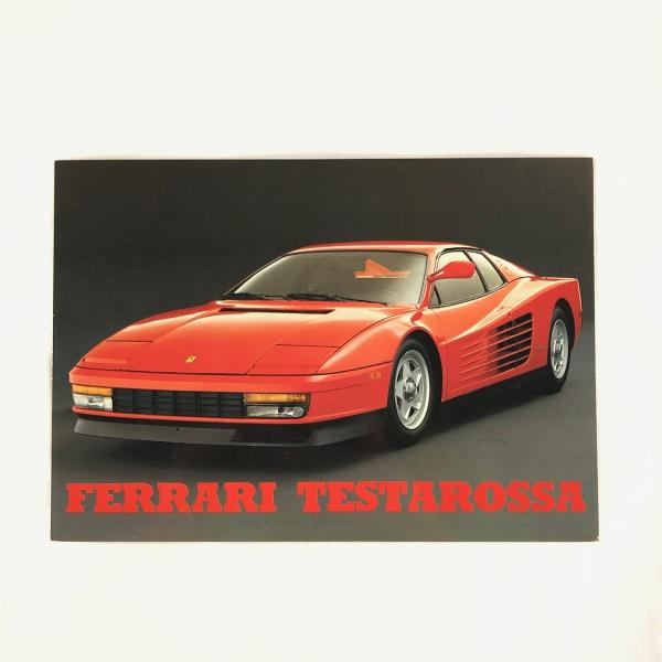 フェラーリ　テスタロッサのポストカードです。はがき：22cm×17cm古いものです。白い面に色褪せがあります。角に若干の折れがあります。写真にてご確認ください。