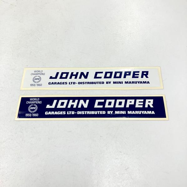 クラシックミニ専門店MINI　MARUYAMAにて長年販売しております、ジョンクーパーのステッカーです。4.5cm×27.9cmClassic Mini John Cooper Garage Car Sticker Navy Minimar...