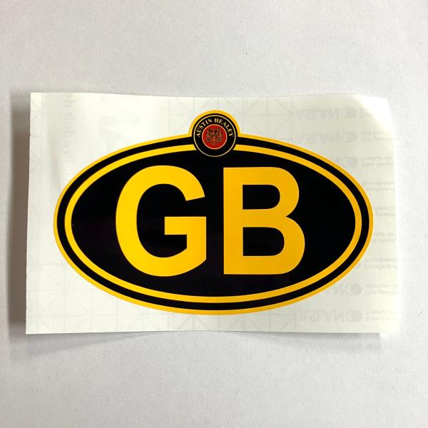オースチンヒーレーマークとGBのステッカー白い部分は台紙です。12.5cm×8.3cmGBとはグレートブリテンの略で、車に乗っている人の国籍を表す為に、車両の後側に貼っていることがあります。ヨーロッパでは車で国境を越えることがありますので、...