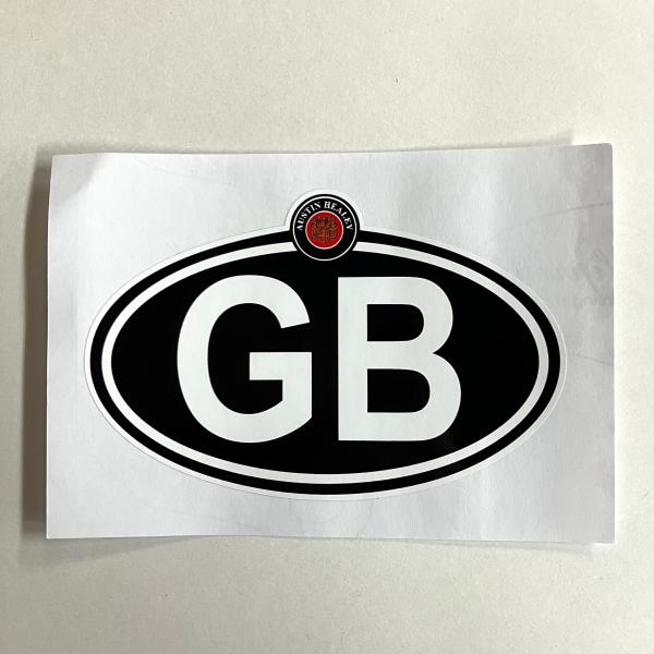 オースチンヒーレーマークとGBのステッカー白い部分は台紙です。12.5cm×8.3cmGBとはグレートブリテンの略で、車に乗っている人の国籍を表す為に、車両の後側に貼っていることがあります。ヨーロッパでは車で国境を越えることがありますので、...