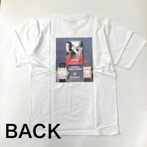 LETHAL WEAPONLETHAL PRECISIONHamilton Watch T-Shirts新品ですが、古いものにつき、白い部分に黄色い汚れあり。写真のものが現品です。100％コットンサイズ表記：M着丈：約72cm肩幅：約49c...