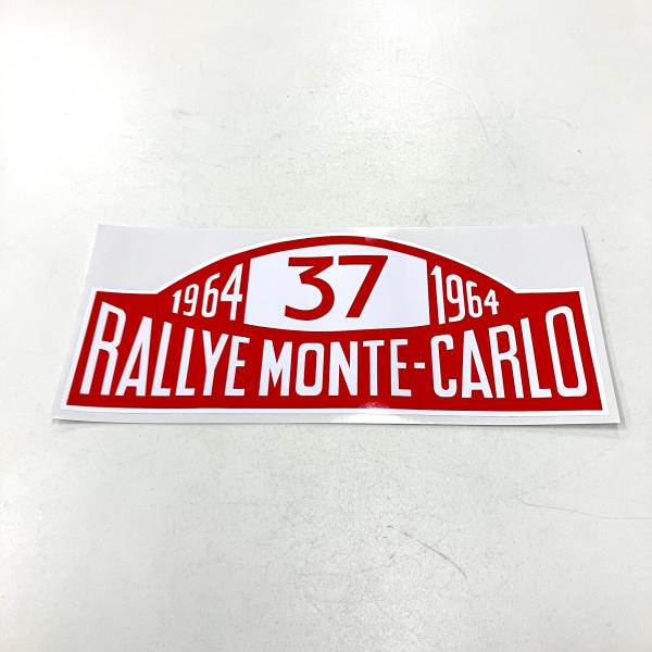 ラリーモンテカルロ#37少し大きめのステッカーです。40.7cm×17.5cmRALLYE MONTE CARLO 1964 #37 Classic Mini Large Decal Red