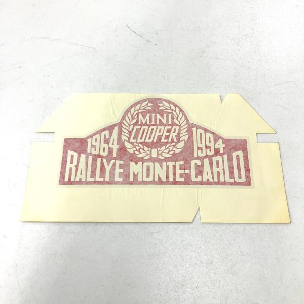 ミニクーパー　ラリーモンテカルロ　ボンネットステッカー新品ですが、古いものです。非常に古いものにつき、表面の紙が剥がれにくい、剥がれず残る場合がございます。その際には、残留した保護紙を水などで溶かし、剥がす必要があることをご容赦ください。1...
