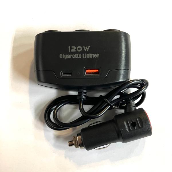 12V車用本体サイズ：9.5cm×5.5cm（コード含めず）DC12-24V(Input)USB Output 5V/2.4A 12WCigaretter Lighter Output 12-24V 10A 120Wお好きな場所に固定するた...