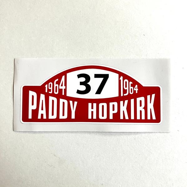 ミニクーパー　ラリーモンテカルロ　ステッカー37番は1964年にパディーホプカークがモンテカルロラリーにて優勝した記念番号です。#3711cm×4.6cm