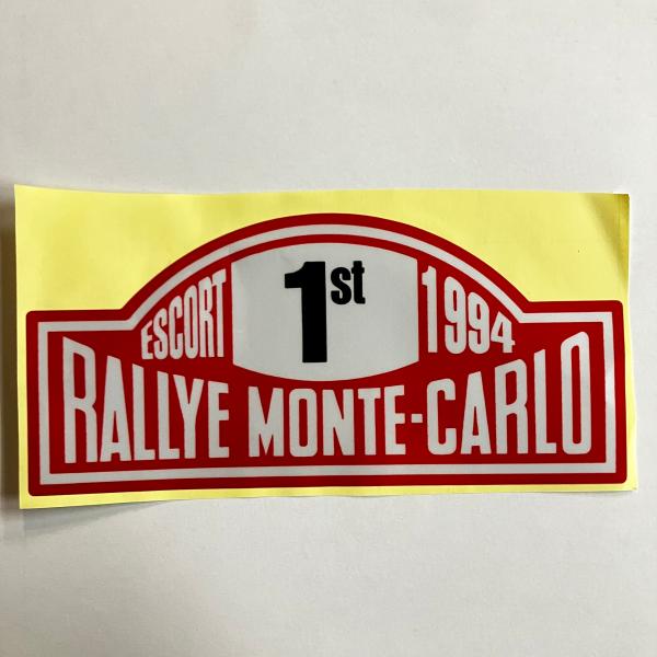 ラリーモンテカルロ　ステッカー黄色い部分は台紙です。17.9cm×8.3cm