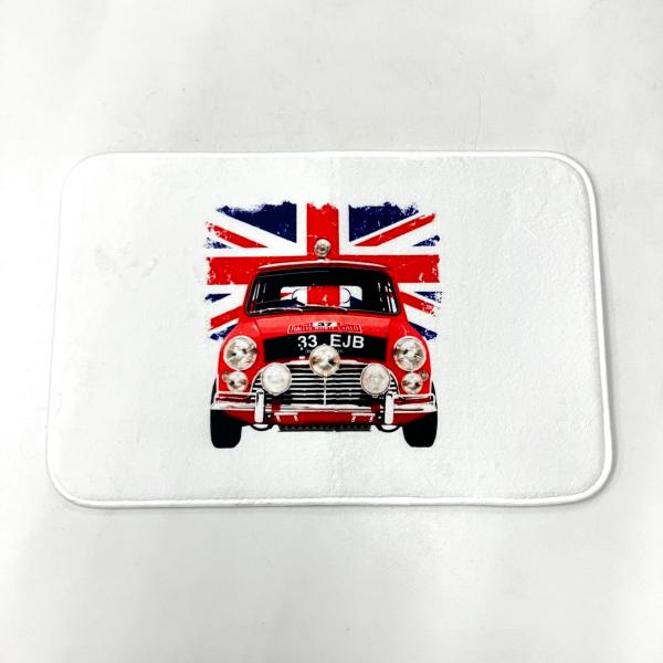 新品ですが、写真の物が現品です。40cm×60cmClassic Mini Cooper Rallye Monte Carlo #37 33EJB rug
