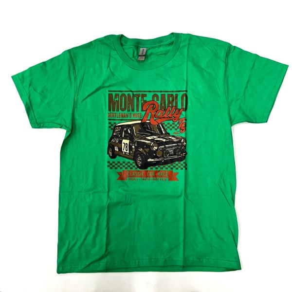 クラシックミニ乗りにおすすめのTシャツです。背中側は無地です。100％コットンサイズ表記：L(175/88A)着丈：約70cm肩幅：約48cm袖丈：約18cm身幅：約54cmサイズ違いによるご返品・交換はできかねます。生産国によりサイズ表記...