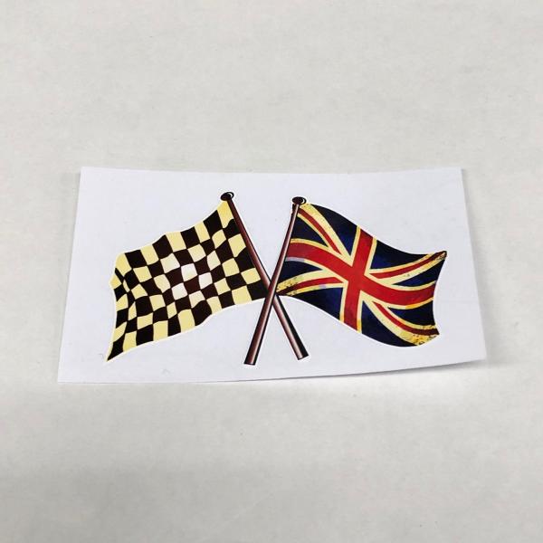 7.5cm×4.5cmクリーム色のレトロな風合いのステッカーです。白い部分は台紙の色です。ステッカーの縁取りは写真にてご確認ください。Union jack Flag British Flag the United Kingdom UK Na...