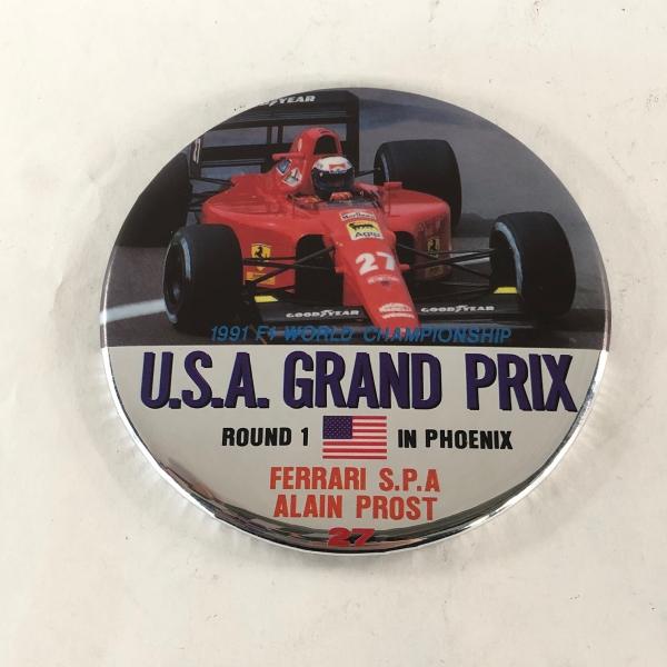 U.S.A.　GRAND　PRIXFERRARI　S.P.Aゼッケン27直径：7.5cm写真のものが現品です。