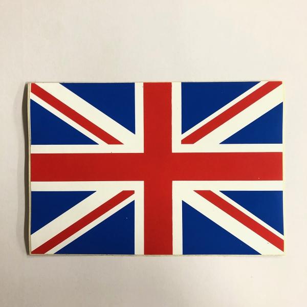 15cm×10.6cm長方形のステッカーです。写真のものが現品です。Union jack Flag British Flag the United Kingdom UK National Flag Sticker