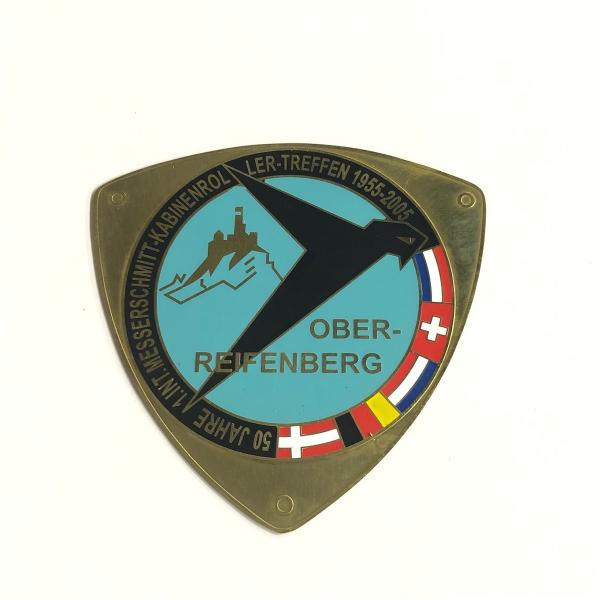 LER　TREFFEN　1955-200550JAHRE　1.INT.MESSERSCHMITT　KABINENROL7cm×7cm固定用の穴は開いていません。取付金具等はありませんので、両面テープで貼るなど、お好みの方法で取り付けください...
