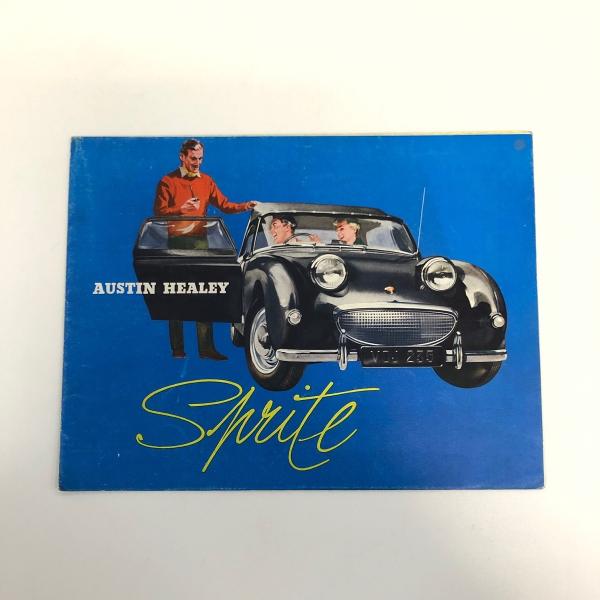 オースチンヒーレースプライトのイラストカタログ。当時物です。見開き1ページです。42cm×55.8cmドイツ語色褪せ、穴あき、汚れ有。デットストック品です。ご了承ください。写真のものが現品です。