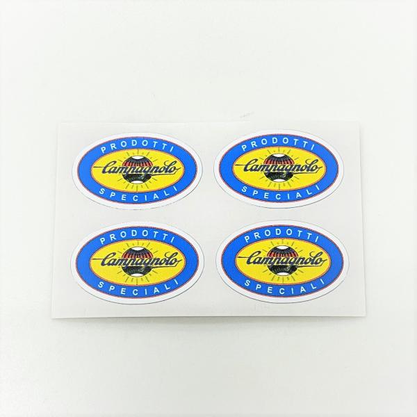 3.1cm×1.9cm4枚セットカンパニョーロの楕円形のステッカー。