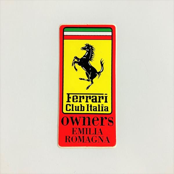 フェラーリクラブイタリアOWNERSEMILIA ROMAGNA3.8cm×8.2cmFerrari Club Italia Car Vintage Sticker Ferrari Horse logo