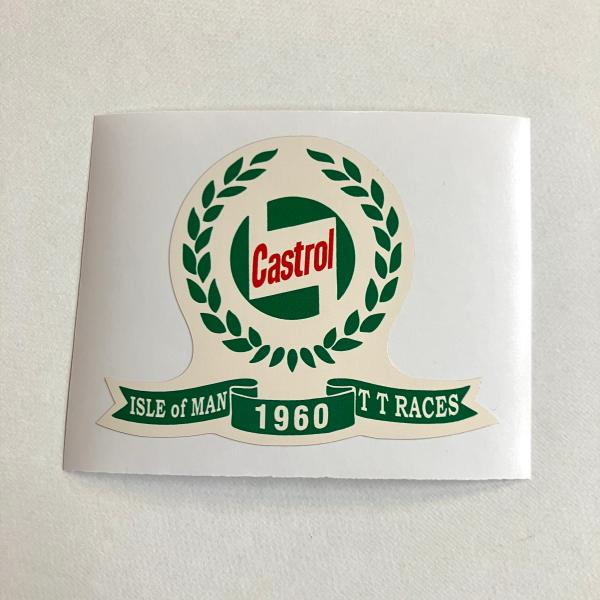 TT RACES6.5cm×8.2cmCastrol ISLE of MAN 1960 Sticker