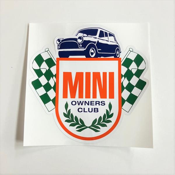 ミニオーナーズクラブ10.7cm×10.7cmステッカーの縁取りは写真にてご確認ください。白い部分は台紙の色です。