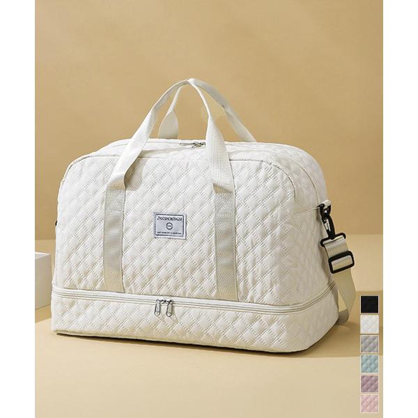 素材：ポリエステルカラー：ブラック/オフホワイト/グレー/ブルーグリーン/スモークピンク/ピンクサイズ：高さ:約33.5cm 底横幅:約50cm マチ:約25.5cm 持ち手高さ:約19cm（調節不可、取り外し不可） ショルダー:約54-1...